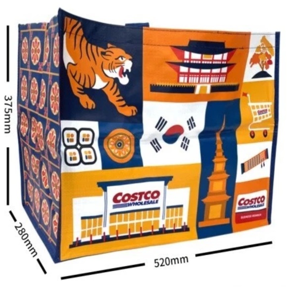 Costco | Bags | Costco Reusable Large Shopping Bag Seoul Korea New ...
